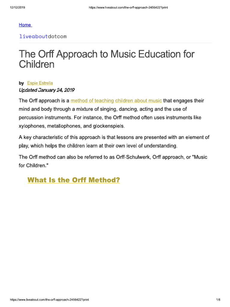 Orff Method | PDF