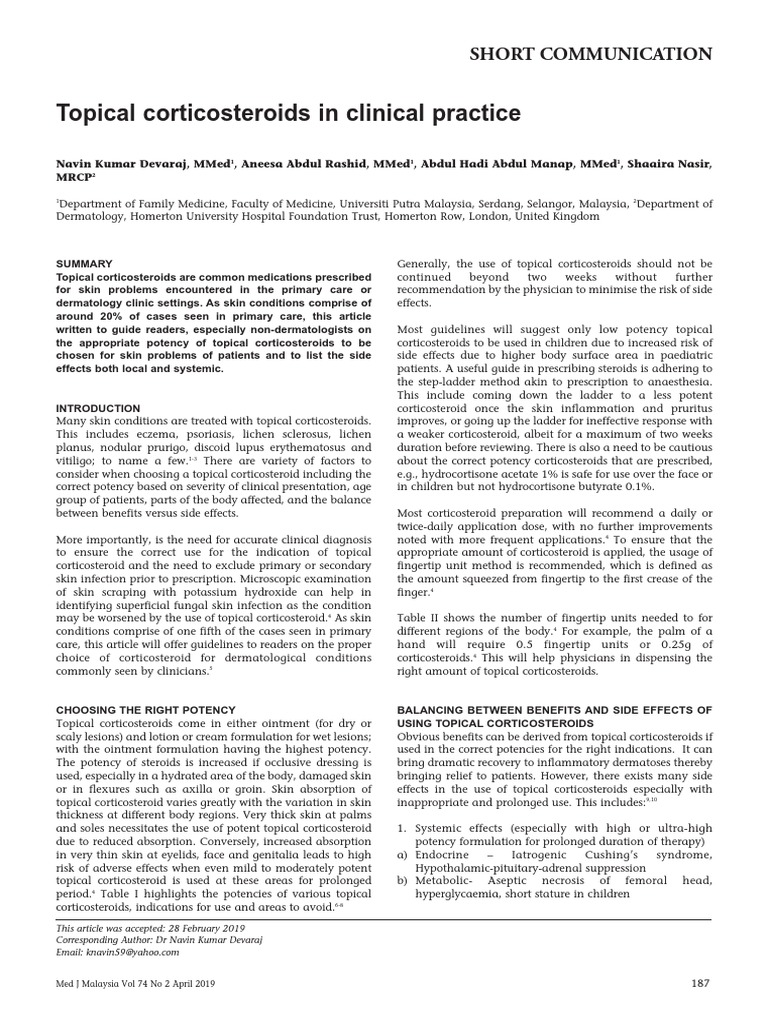 Guidelines for Topical Corticosteroids | PDF | Topical Medication ...
