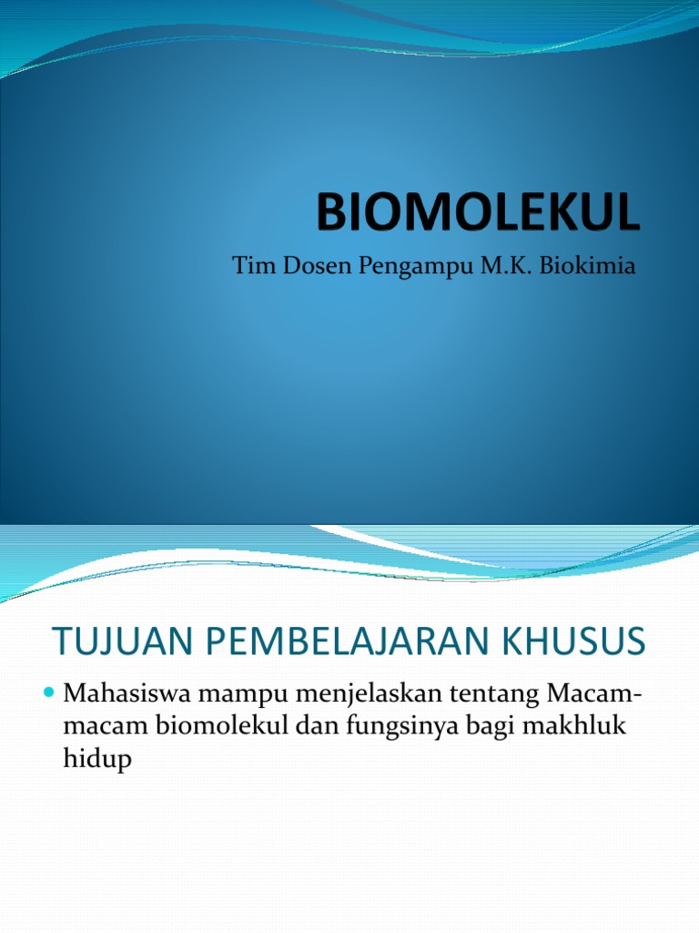 Biomolekul | PDF