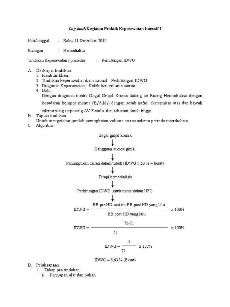 Perhitungan Idwg Pada Hemodialisa Pdf
