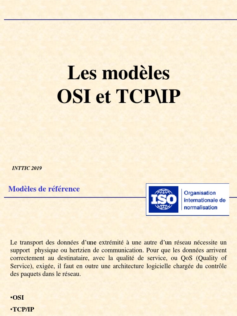 1-Le Modele OSI TCP-IP | PDF | Suite des protocoles Internet | Modèle OSI