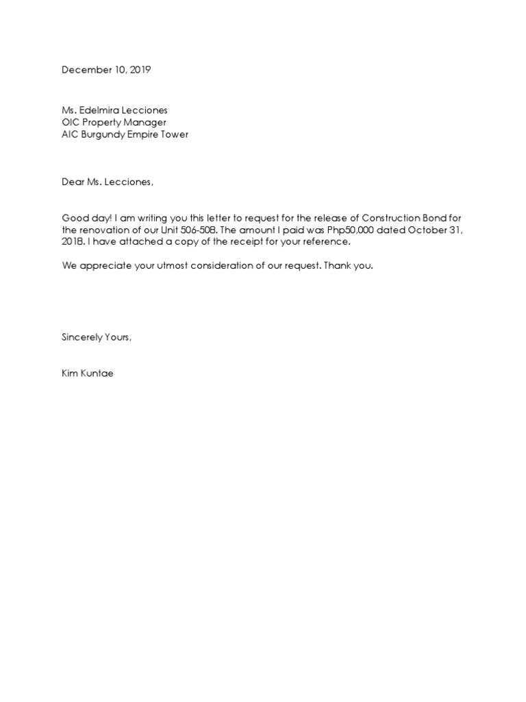 Request Letter of Refund | PDF | Law | Home & Garden