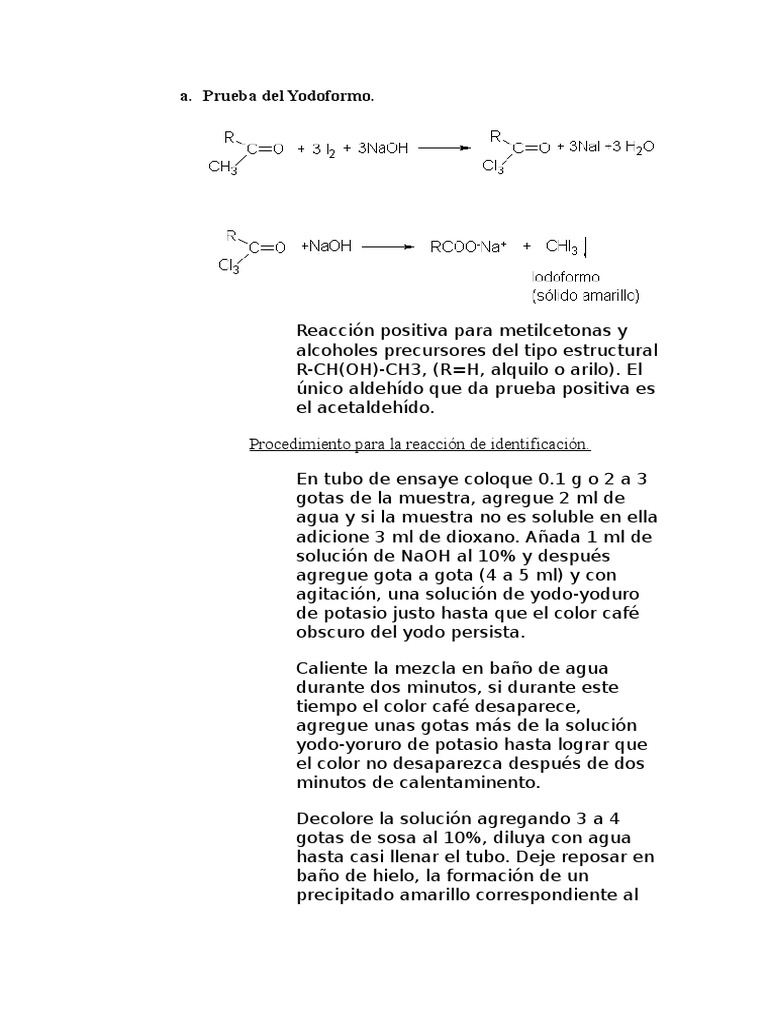 Prueba Del Yodoformo | PDF