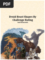 Druid Wild Shape Beast List | PDF | Zoology