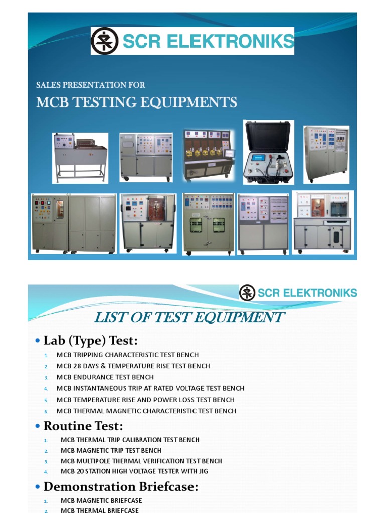 Presentation For MCB Testing Equipments | PDF | Microcontroller ...