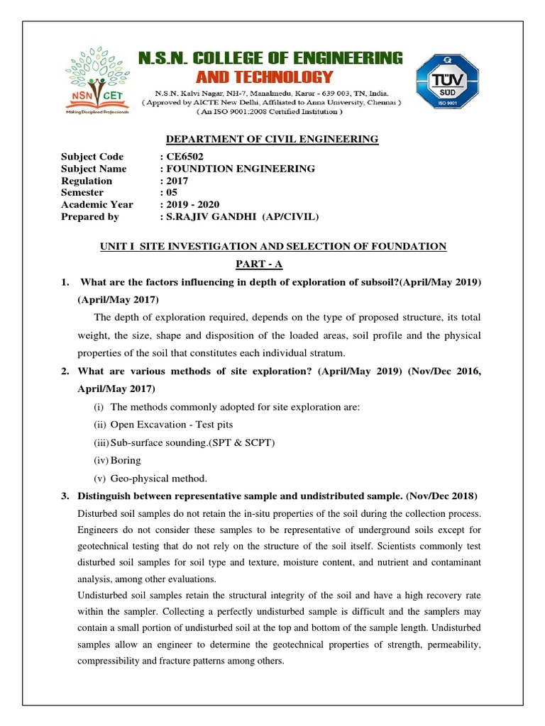 Design of Sub Structures Notes | PDF | Foundation (Engineering) | Deep ...