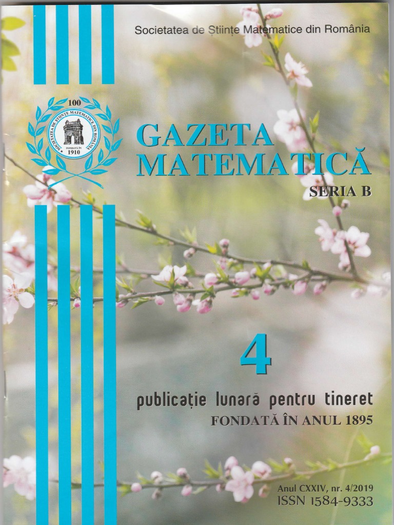 Gazeta Matematica 2019 | PDF | Teaching Mathematics