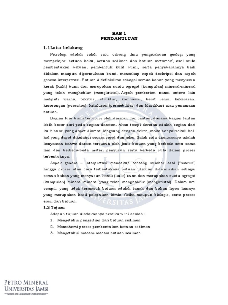 Petrologi Batuan Sedimen | PDF | Sains & Matematika