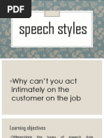 Consultative Speech Style | PDF | Speech | Communication