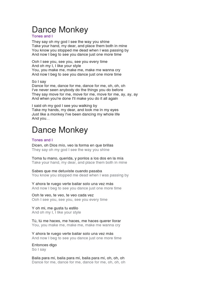 Dance Monkey | PDF