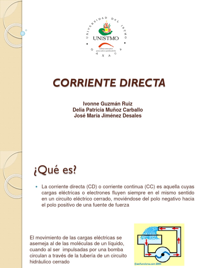 Corriente Directa | PDF | Corriente continua | Corriente eléctrica