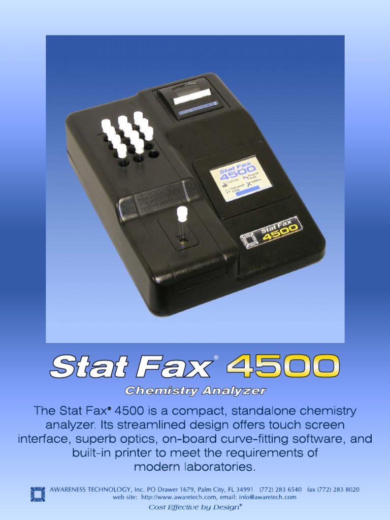 Stat Fax Biochemistry Analyser | PDF