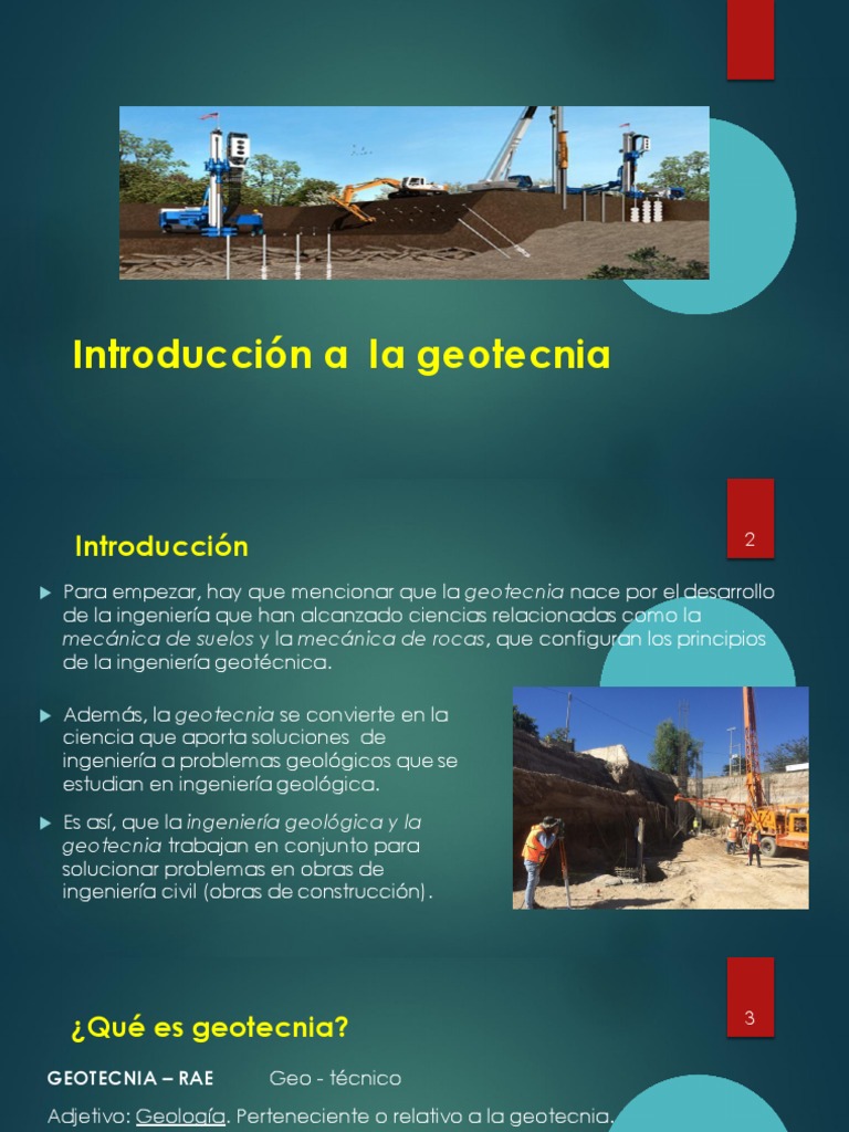 01 Introducción A La Geotecnia | PDF | Ingeniería geotécnica | Ingeniería