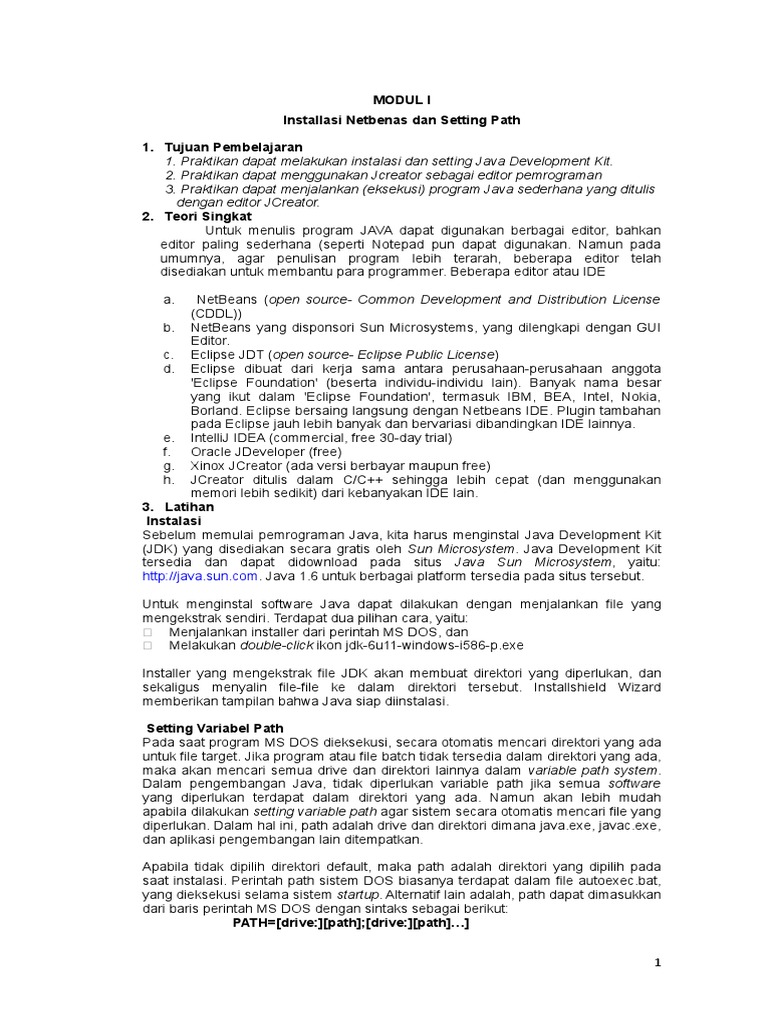 Modul Praktikum Java | PDF