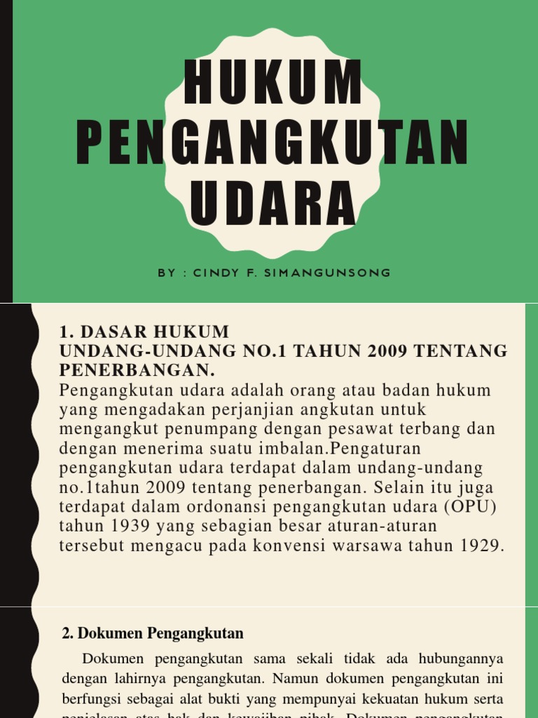 Hukum Pengangkutan Udara | PDF