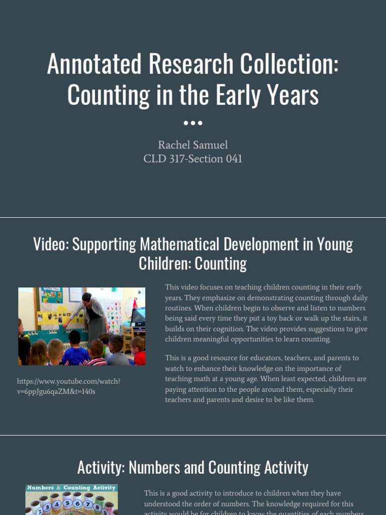Early Years Counting Strategies | PDF | Teachers | Early Childhood ...