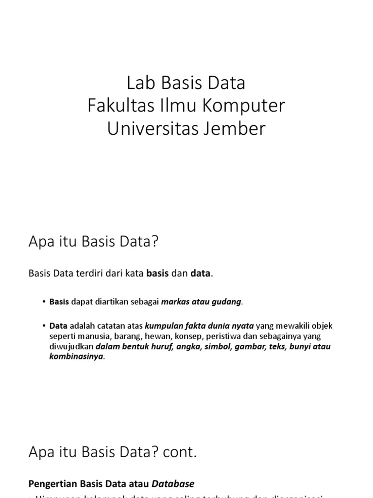Lab Basis Data | PDF
