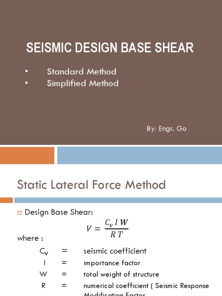 Base Shear Seismic | PDF | Moment Magnitude Scale | Earthquakes