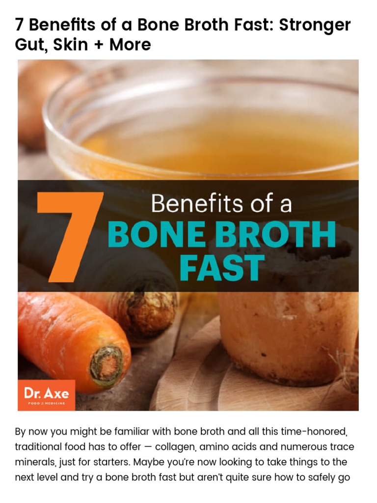 7 Benefits of A Bone Broth Fast - Stronger Gut, Skin + More - DR PDF ...