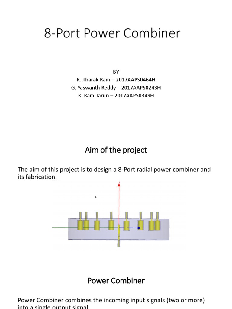 Design and Simulation of an 8-Port Radial Power Combiner | PDF ...