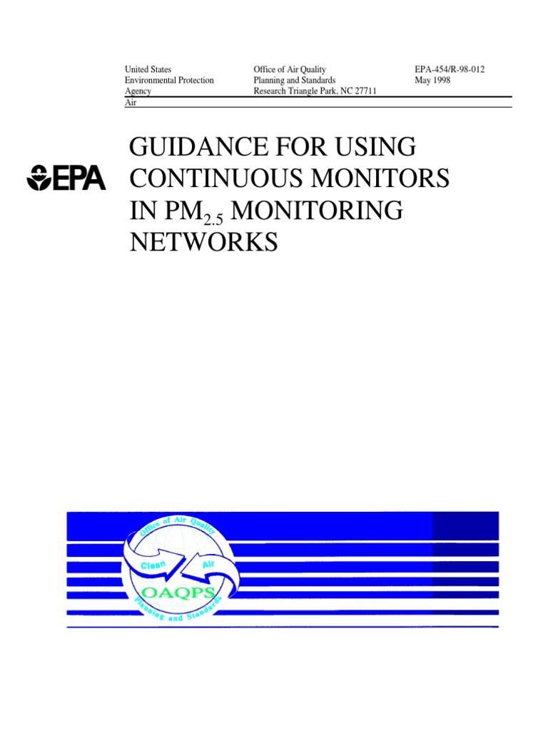 USEPA Continuous Monitoring | PDF | Aerosol | Particulates