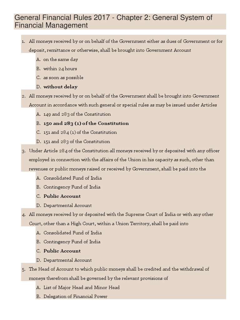 General Financial Rules 2017 | PDF | Expense | Government Of India