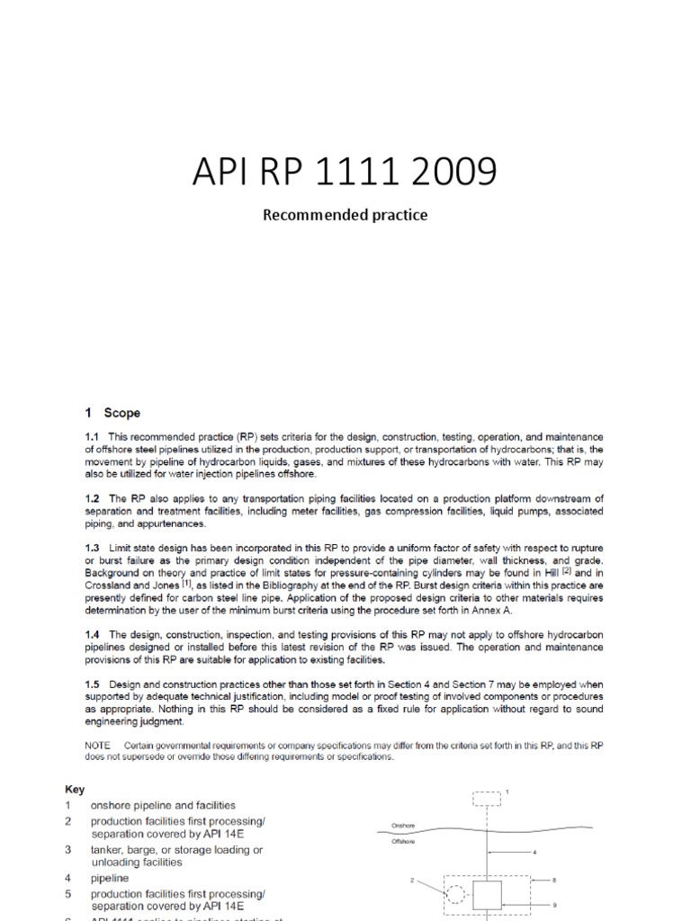 Api RP 1111 2009 | PDF