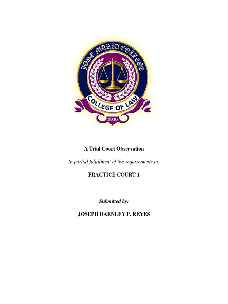 Court Observation Report Prac Court | PDF | Evidence | Lawsuit