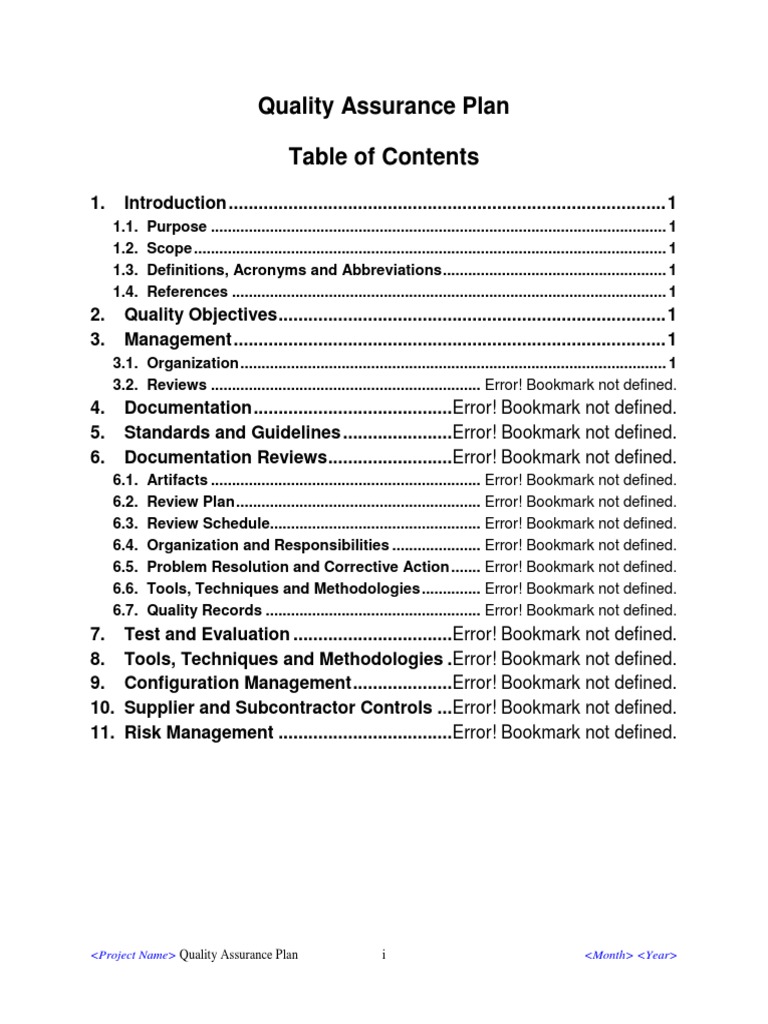 Quality Assurance Plan | PDF | Quality Assurance | Software Development