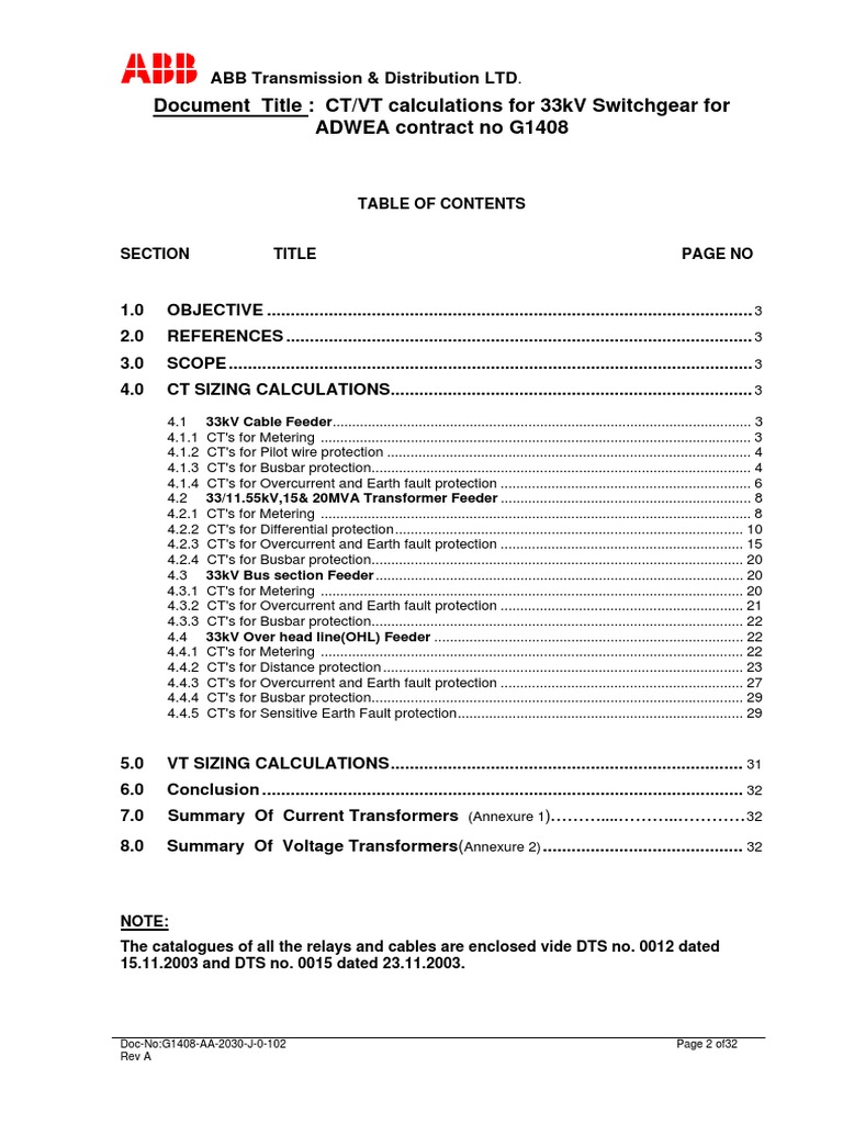 33kv CT Calculations PDF | PDF | Transformer | Electrical Resistance ...