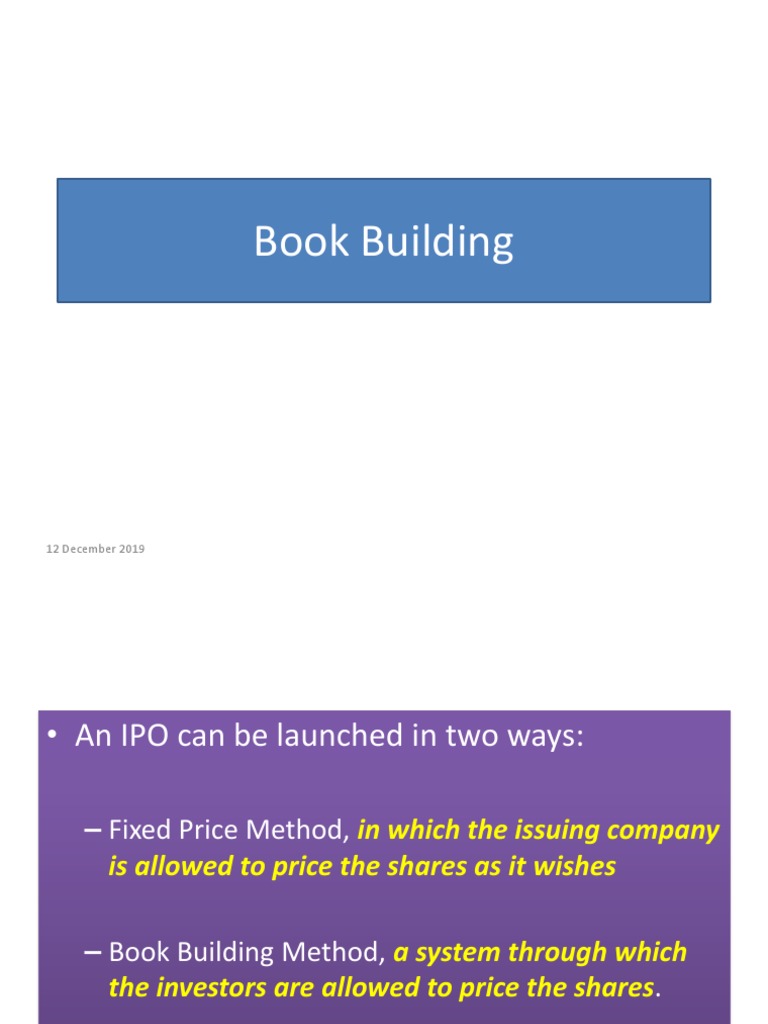 SAPM: Book Building | PDF | Securities (Finance) | Investments & Securities