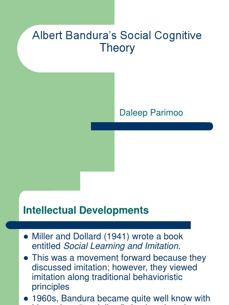 Social Cognitive Theory-Bandura | PDF | Self Efficacy | Behavior ...