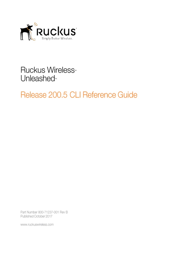 Ruckus Unleashed - 200.5 - CLI Reference Guide - Rev B - 20171009 PDF | PDF | Wireless Lan ...
