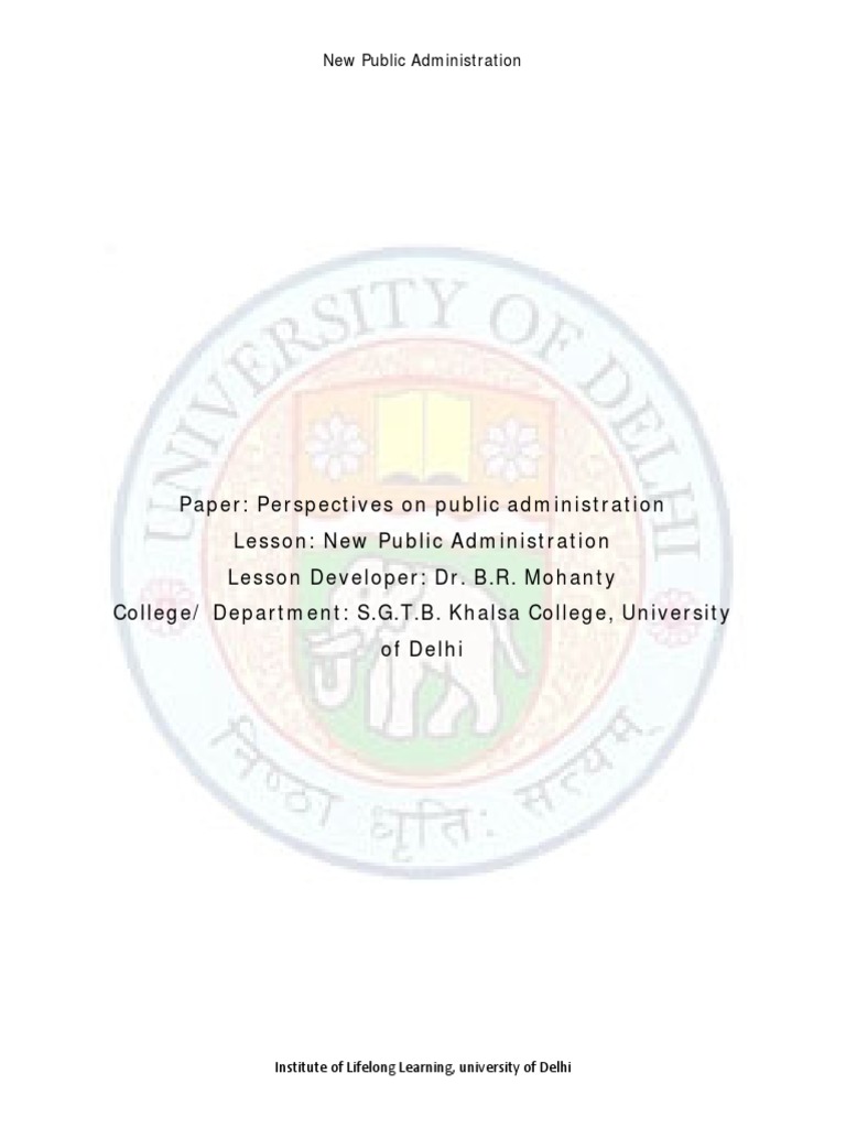 New Public Administration | PDF | Public Administration | Governance