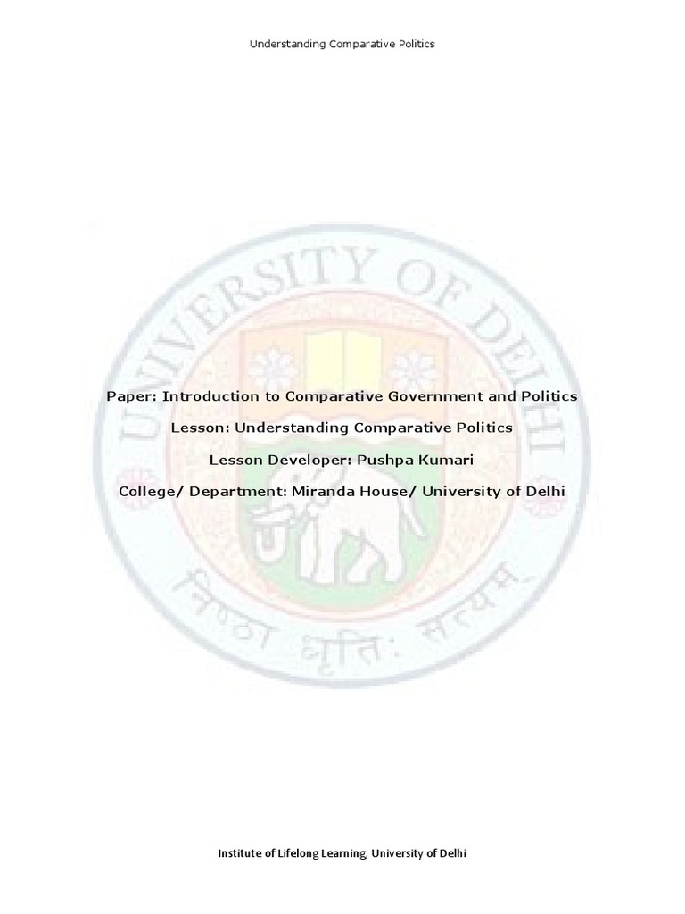 Understanding Comparative Politics PDF | PDF | Political Science ...