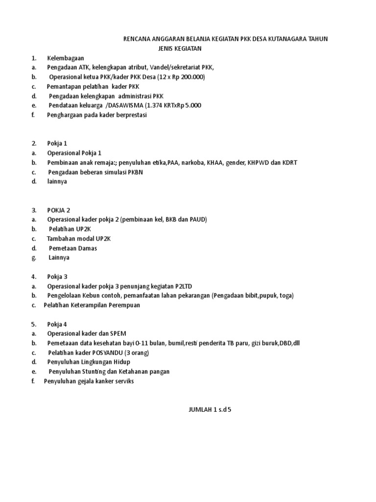 Rab PKK 2020 | PDF