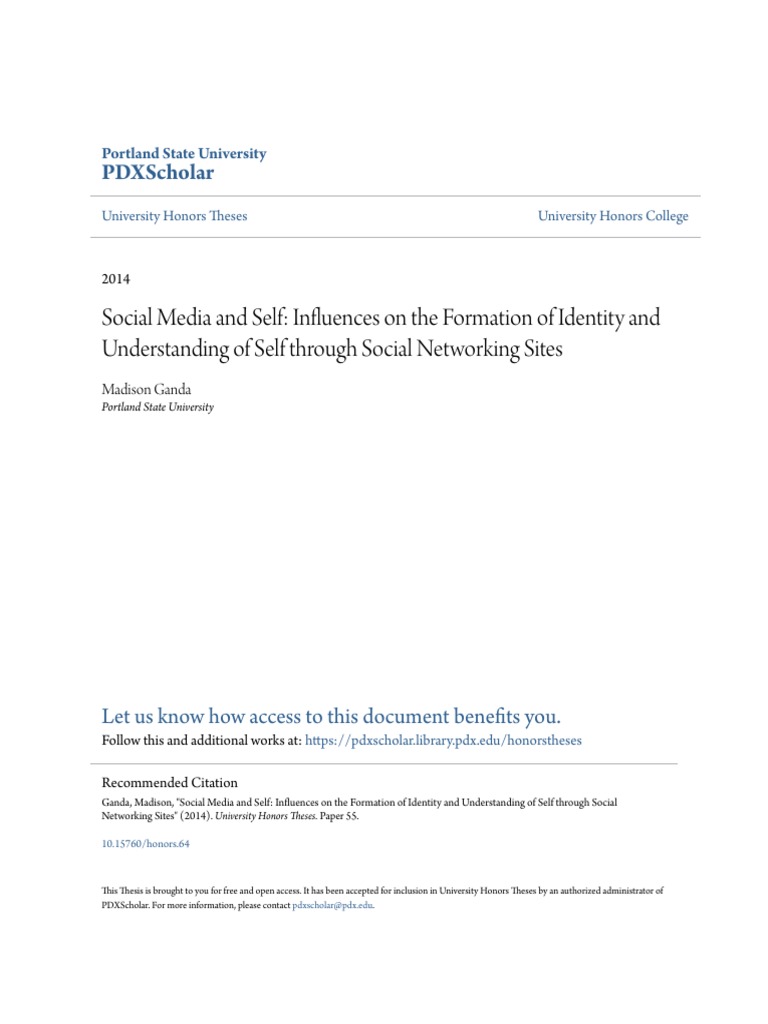 Social MEdia and Self - Influence On The Formation of Identity and ...