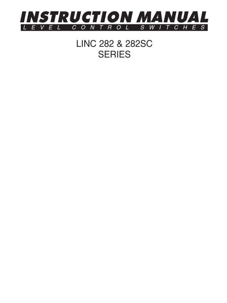 LINC L282manual | PDF | Flow Measurement | Mechanical Engineering
