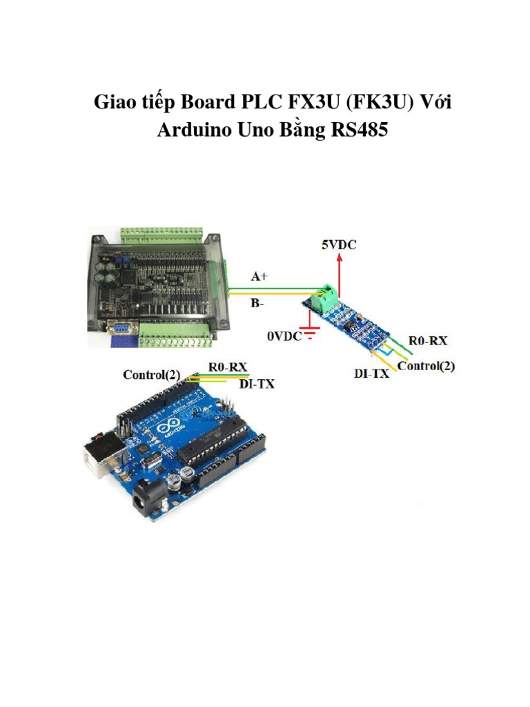 Communication Board PLC FX3U - Arduino UNO - RS485 | PDF