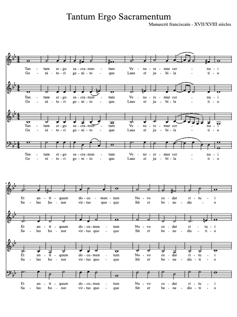 Tantum Ergo Sacramentum PDF | PDF