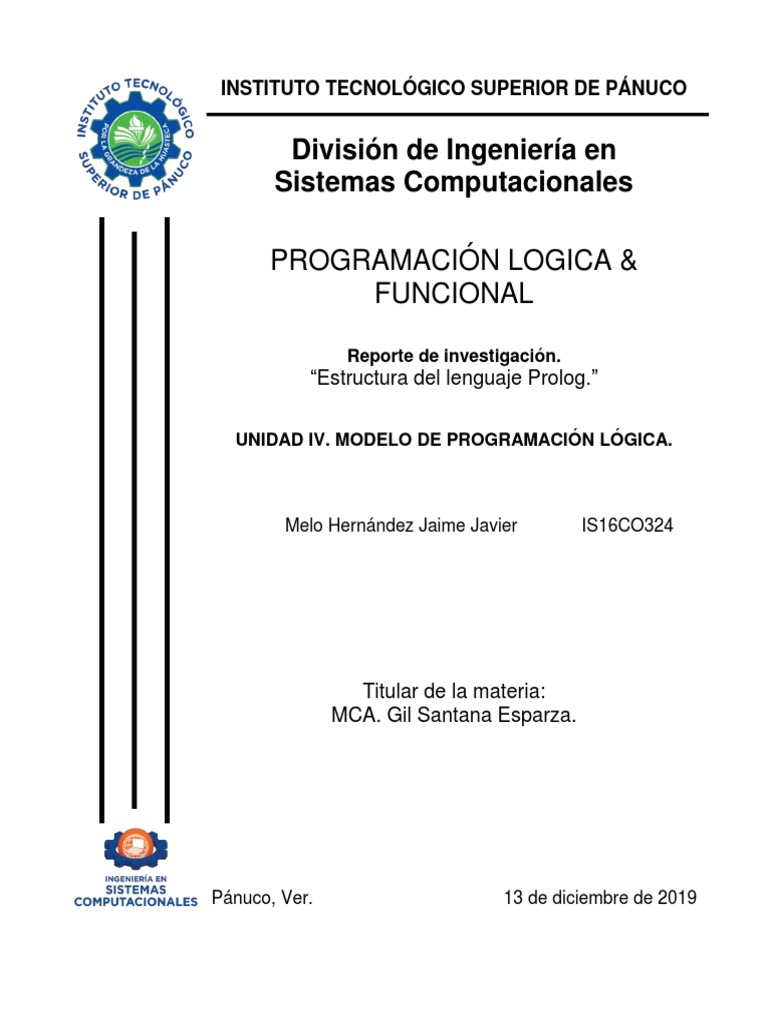 Reporte Analizar La Estructura Del Lenguaje Logico PROLOG | PDF ...