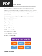VAK Learning Styles Questionnaire 2019 2020 | PDF | Learning Styles ...