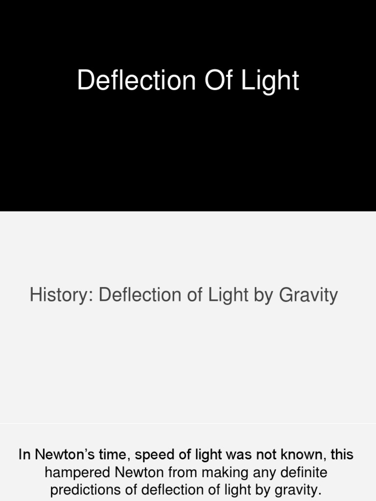 Relativity Presentation - Deflection of Light | PDF | General ...