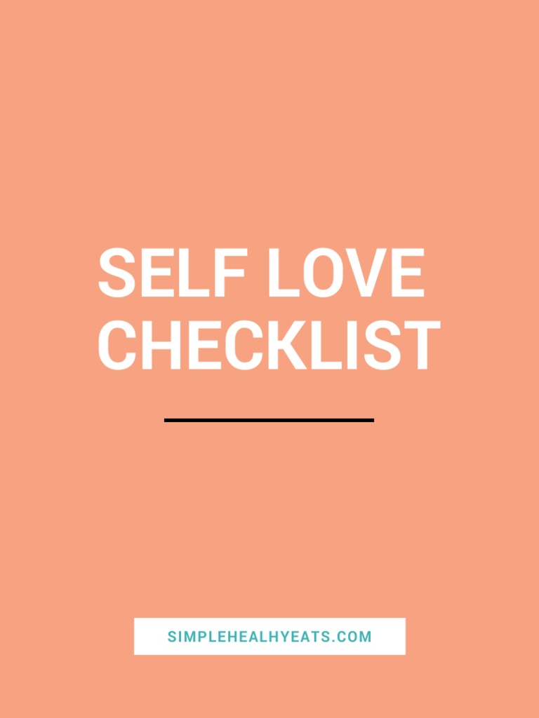 Self Love Checklist | PDF