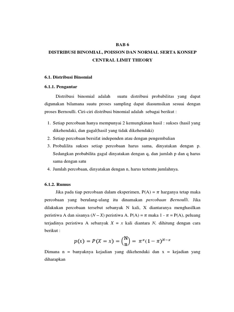 Distribusi Binomial dan Poisson | PDF