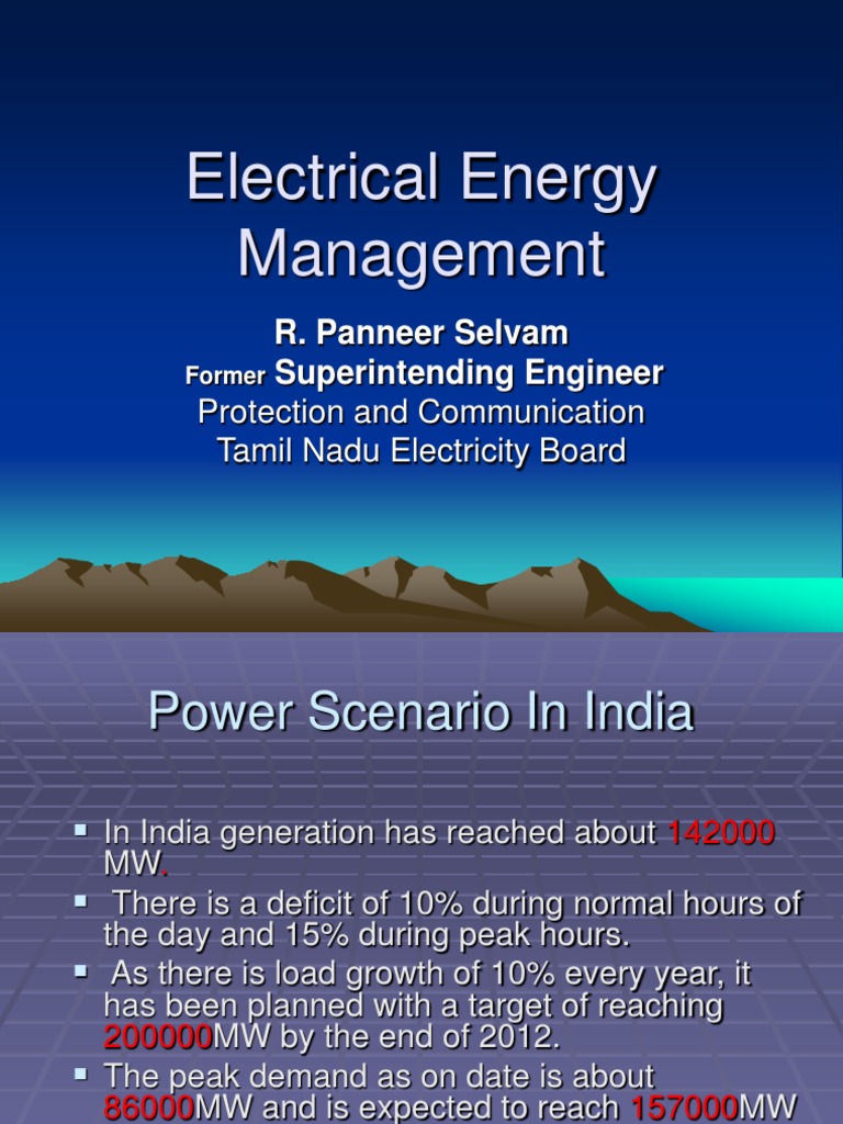Electrical Energy Management | PDF | Efficient Energy Use | Energy ...