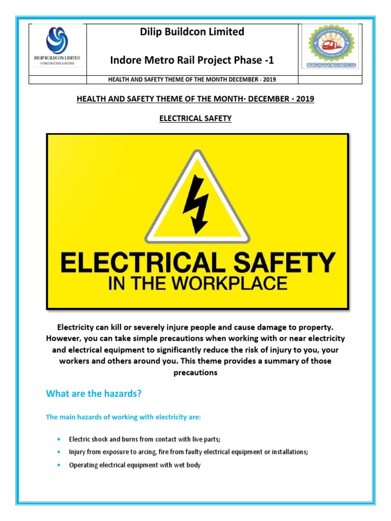 Electrical Safety Theme - December 2019 | Download Free PDF ...