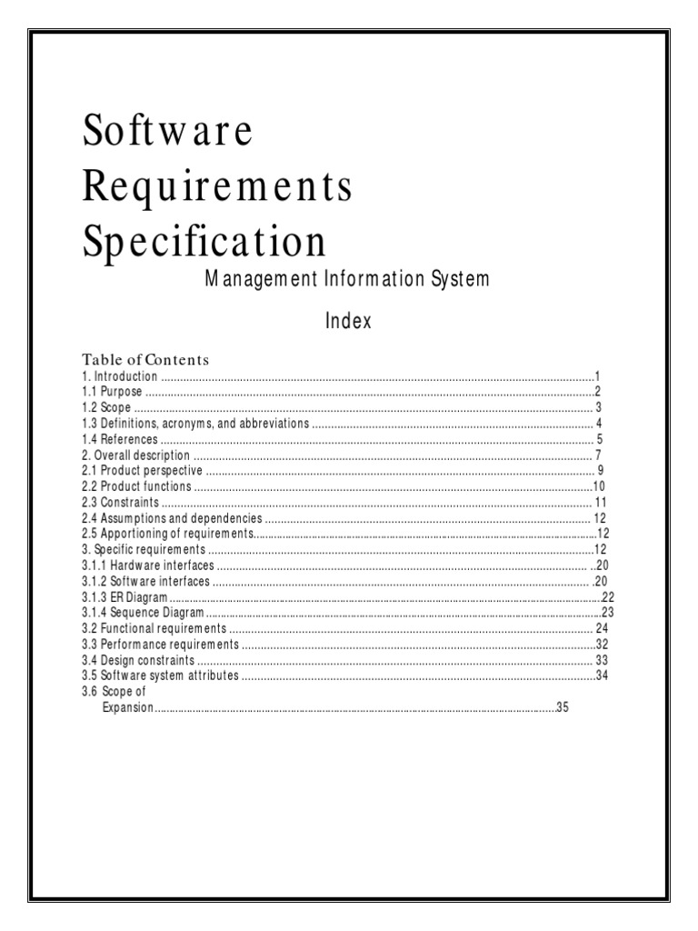 Mis Srs Doc Iit Bom PDF | PDF | Reliability Engineering | Databases