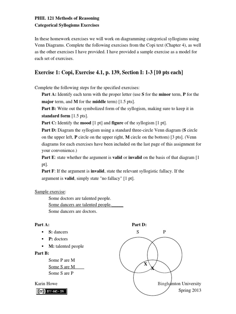 Cat Syllogism Exercises | PDF | Logical Consequence | Reasoning