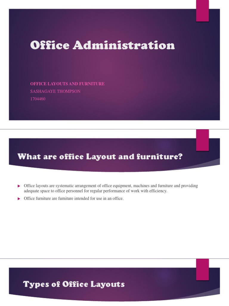 Office Administration Powerpoint Office Type and Layout | PDF
